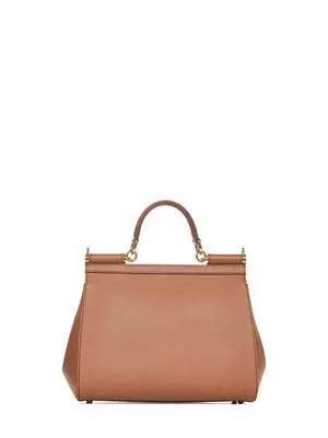 Dolce & Gabbana Camel Large Sicily Handbag