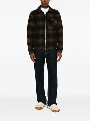 Moncler Check Pattern Zip-up Jacket - Multicolor