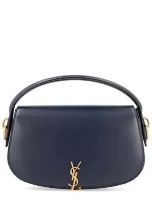 Saint Laurent Voltaire Leather Shoulder Bag - Blue