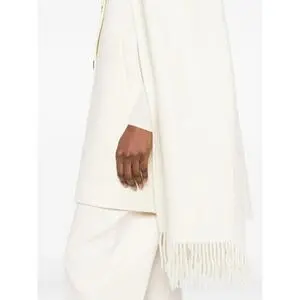 TOTEME Relaxed Fit Button Fastening Cape - Cream