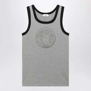 Versace Cotton Jersey Tank Top - Gray