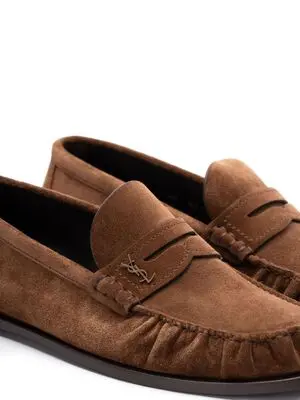 Saint Laurent Laurent Suede Leather Loafers