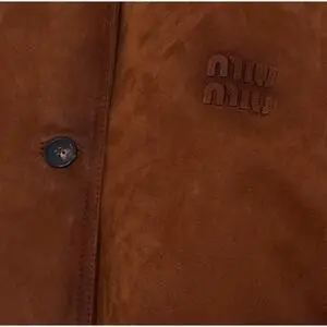Miu Miu Waxed Suede Jacket
