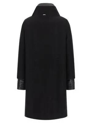 Herno Lamé Thread And Wool Coat