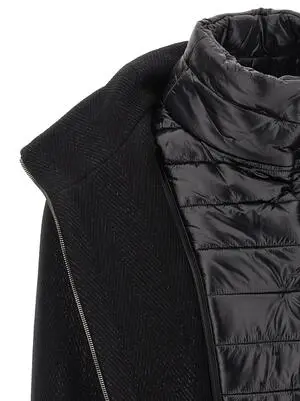 Herno Lamé Thread And Wool Coat