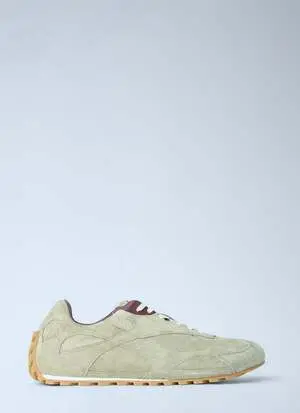 Bottega Veneta Orbit Flash Suede Sneakers - Green