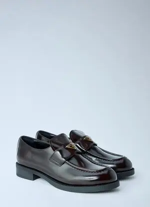 Prada Leather Loafers - Brown