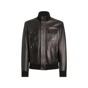 Dolce & Gabbana Leather Bomber Jacket