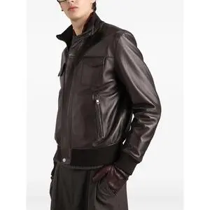 Dolce & Gabbana Leather Bomber Jacket