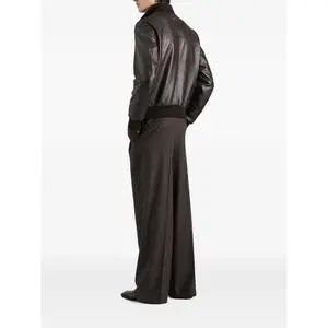 Dolce & Gabbana Leather Bomber Jacket