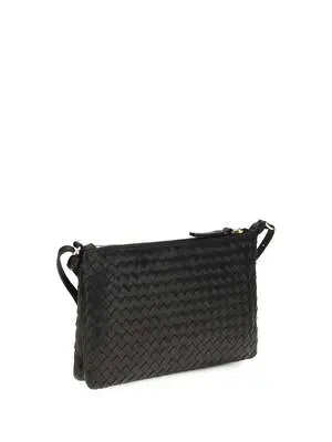 Bottega Veneta Intrecciato Shoulder Bag - Black
