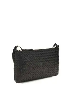 Bottega Veneta Intrecciato Shoulder Bag - Black