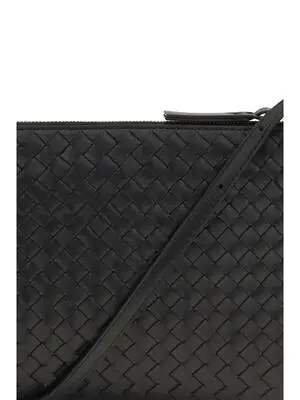 Bottega Veneta Intrecciato Shoulder Bag - Black