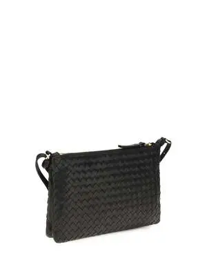 Bottega Veneta Intrecciato Shoulder Bag - Black