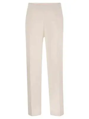 Max Mara Arno Viscose And Wool Trousers - Cream