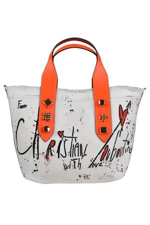 CHRISTIAN LOUBOUTIN Frangibus Small Tote Bag - White