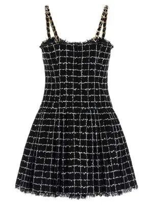 Balmain Tweed Check Mini Dress