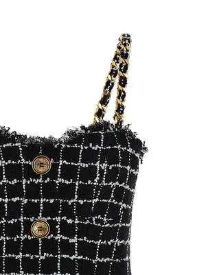 Balmain Tweed Check Mini Dress