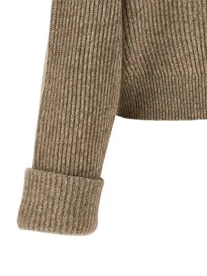 Brunello Cucinelli Shiny Zipper Pull' Cardigan