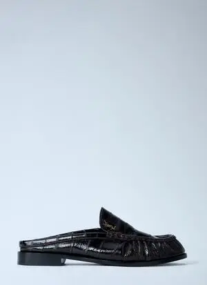 Saint Laurent Leather Loafer Mules - Multicolor