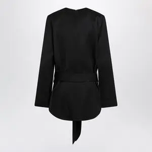 TOTEME Heavy Satin Tunic With Belt - Black