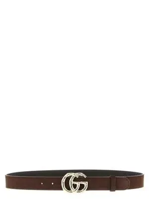 Gucci Gg Marmont Leather Belt - Brown