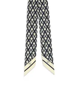 Valentino Garavani Twill Tout La V Scarf - Blue