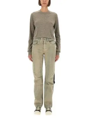 Rick Owens T-shirt Ls Cropped Small Level T - Gray