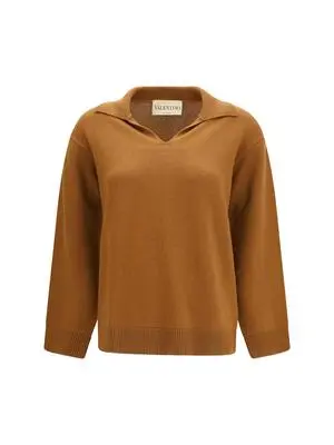 Valentino Garavani Cashmere V-neck Sweater - Brown