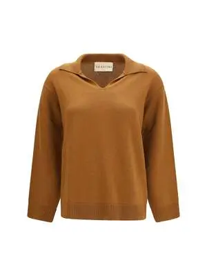 Valentino Garavani Cashmere V-neck Sweater - Brown