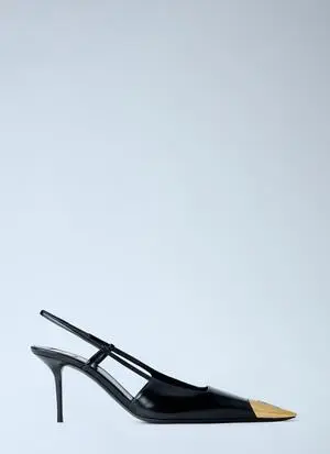 Saint Laurent Jeanne Slingback Pumps - Black