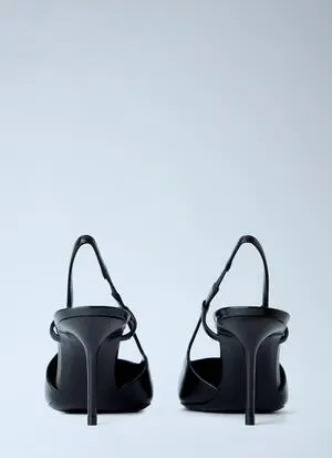 Saint Laurent Jeanne Slingback Pumps - Black