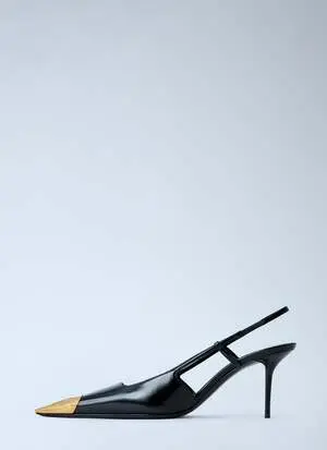 Saint Laurent Jeanne Slingback Pumps - Black