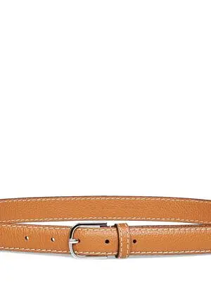 TOTEME Tan Slim Grained Leather Belt