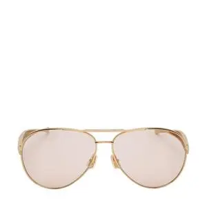 Bottega Veneta Aviator Sardine Sunglasses - Gold