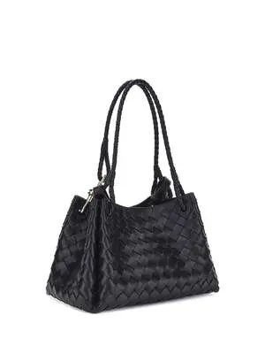 Bottega Veneta Intrecciato Shoulder Bag - Black