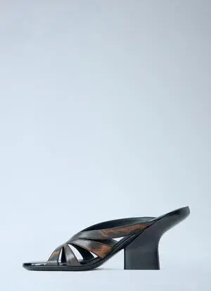 Dries Van Noten Strappy Block Heel Sandals - Brown