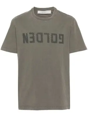 GOLDEN GOOSE Logo Cotton T-shirt - Multicolor