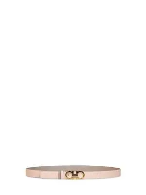 FERRAGAMO Two-tone Leather Reversible Gancini Belt - Multicolor