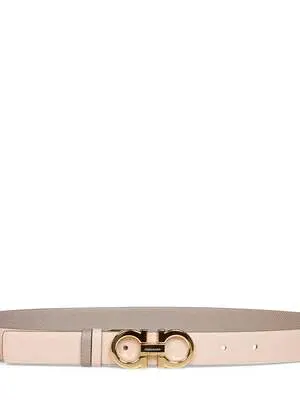 FERRAGAMO Two-tone Leather Reversible Gancini Belt
