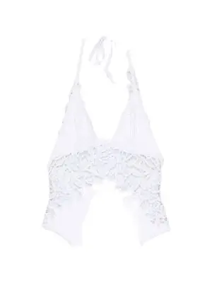 ERMANO SCERVINO Ermanno Scervino Lace Panelling Halterneck Swimsuit