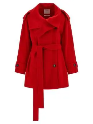 Sportmax Bouquet1234' Trench Coat - Red