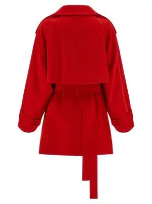 Sportmax Wool Trench Coat - Red