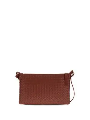 Bottega Veneta Intrecciato Shoulder Bag - Red