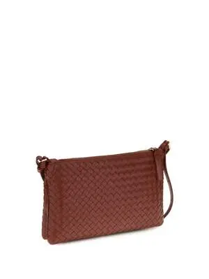 Bottega Veneta Intrecciato Shoulder Bag - Red