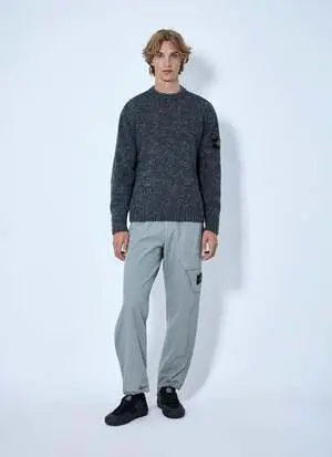 Stone Island Crewneck Wool-blend Sweater - Gray