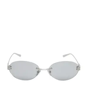 Balenciaga Gossip Oval Sunglasses - Silver