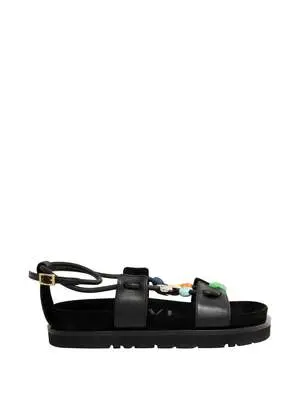Loewe Pebble Fussbett Leather Sandals - Multicolor