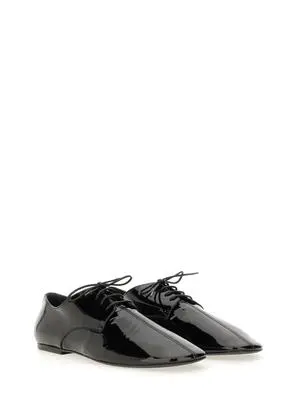 Dries Van Noten Glossed Leather Lace-up Shoe