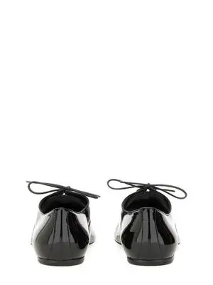 Dries Van Noten Glossed Leather Lace-up Shoe